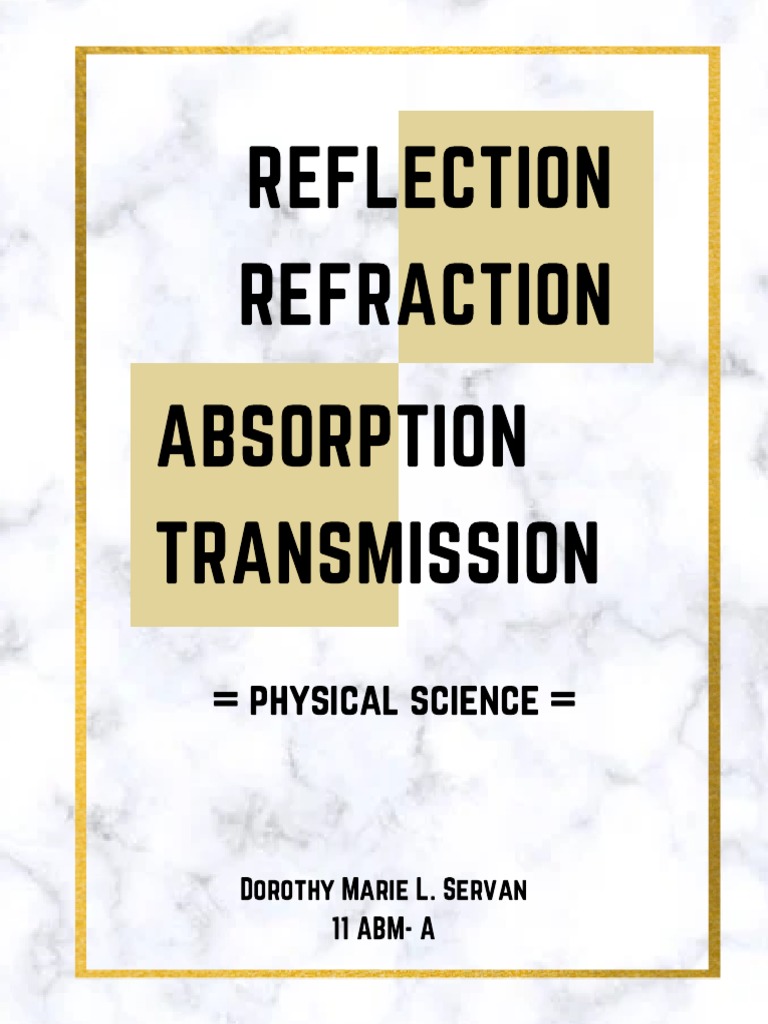 Exploring Light Phenomena: Reflection, Refraction, Absorption, and ...