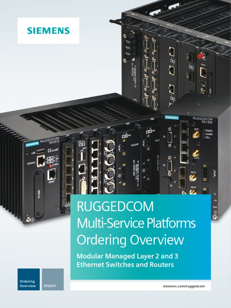 Ruggedcom Multi-Service Platforms Ordering Overview: Modular Managed ...