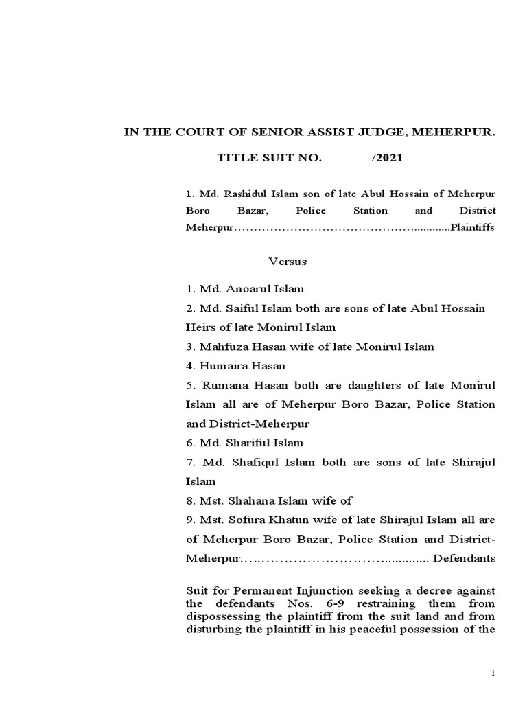 MD Monirul Islam - Salauddin - Abu Syed | PDF | Lawsuit | Judgment (Law)