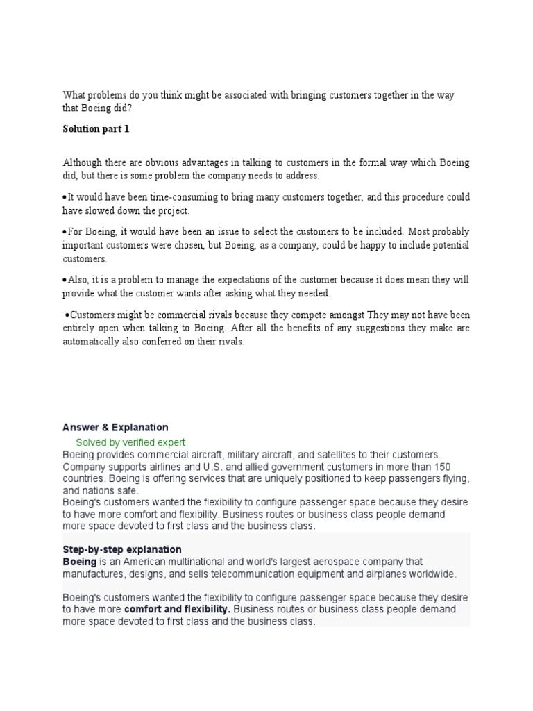 POM Case Study | PDF | Boeing | Business Class