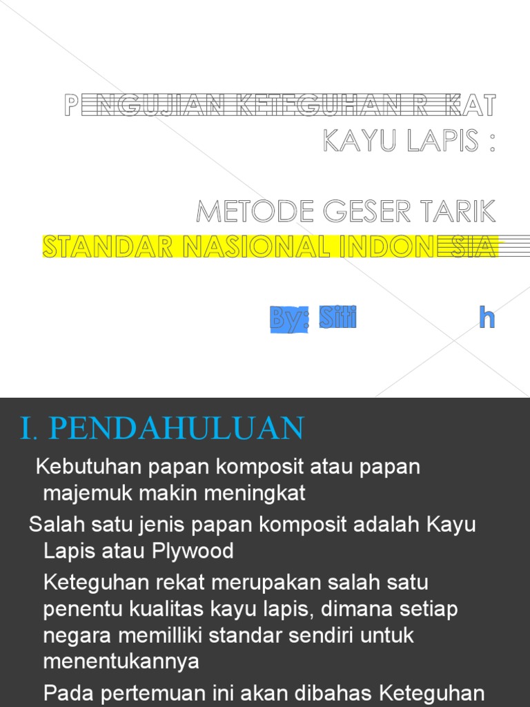 Uji Geser Tarik SNI | PDF