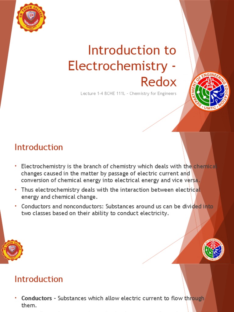 1-4 Introduction To Electrochemistry - Redox | PDF | Redox | Ion