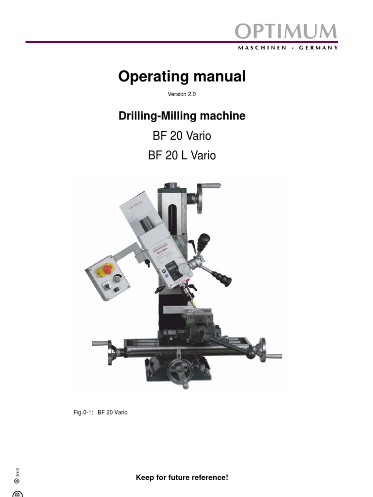Optimum BF20 GB | Machines | Metalworking