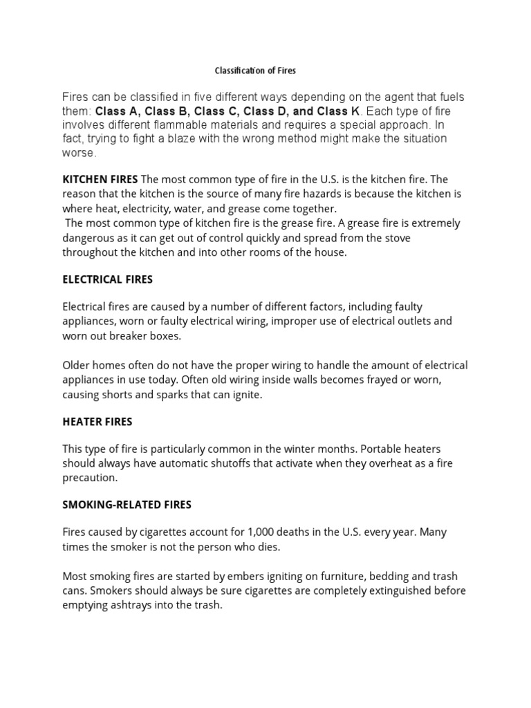 KITCHEN FIRES The Most Common Type of Fire in The U.S. Is The Kitchen ...