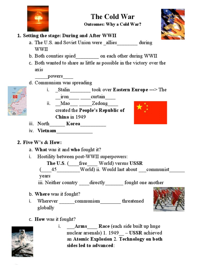 Why A Cold War Notes Handout | PDF | Cold War | Soviet Union