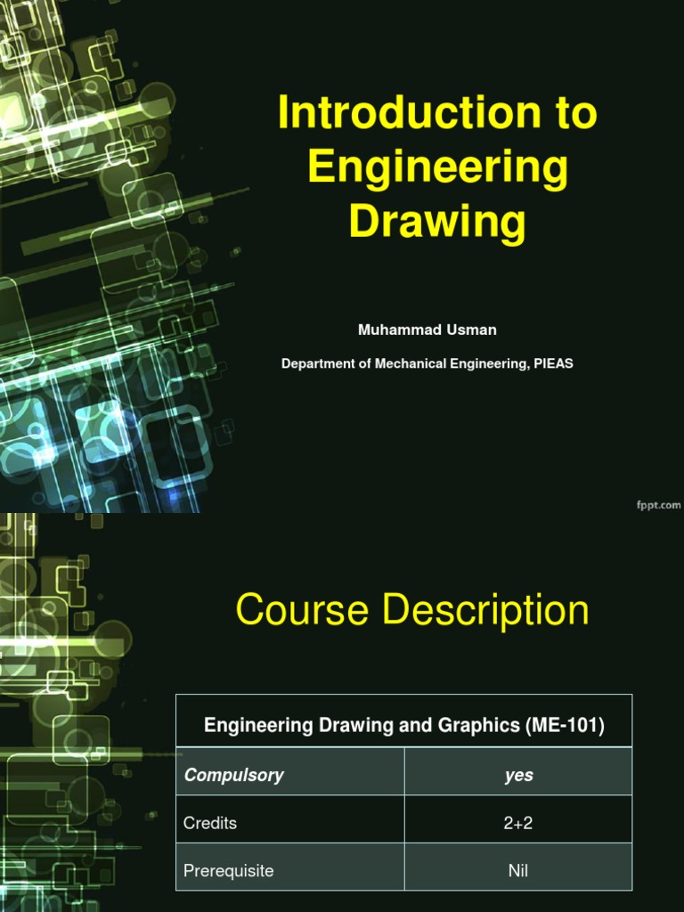Introduction To Engineering Drawing: Muhammad Usman | PDF | Drawing | Space