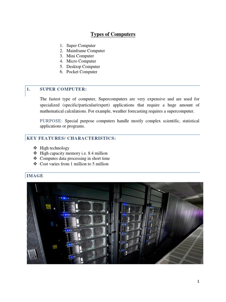 5 Different Types Of Computers