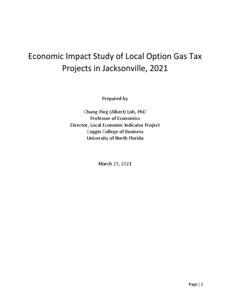 JTA Economic Impact Study | PDF | Government Finances | Business