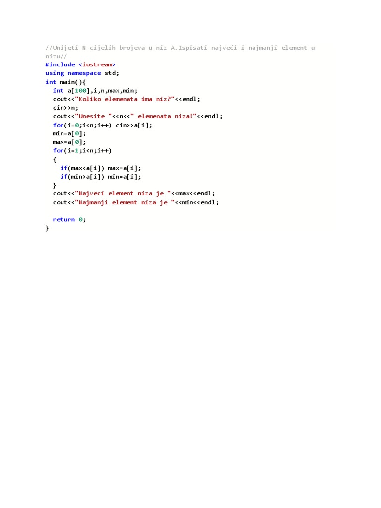 Nizovi Informatika | PDF