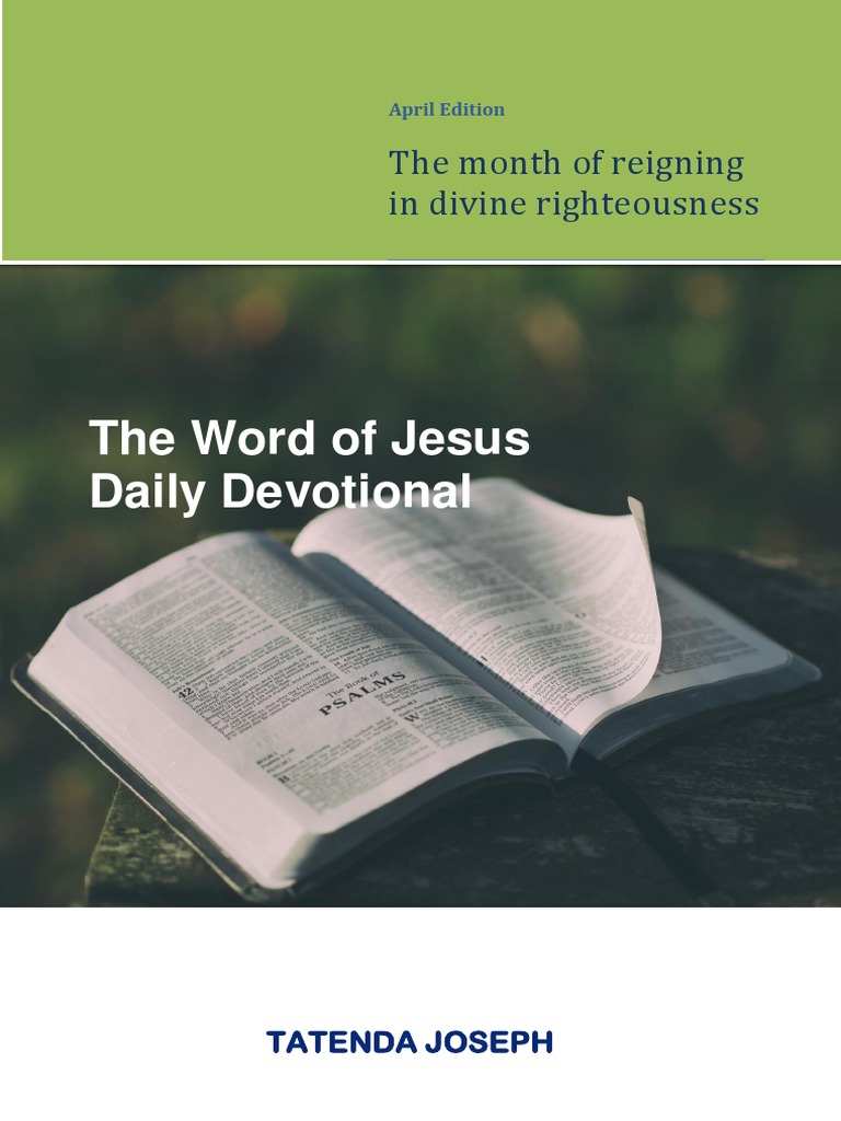 The Word of Jesus Daily Devotional April 2021 Edition | PDF | Grace In ...
