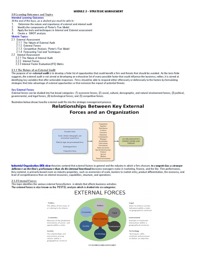 Module 2 - Strat Man | PDF | Competitive Advantage | Strategic Management