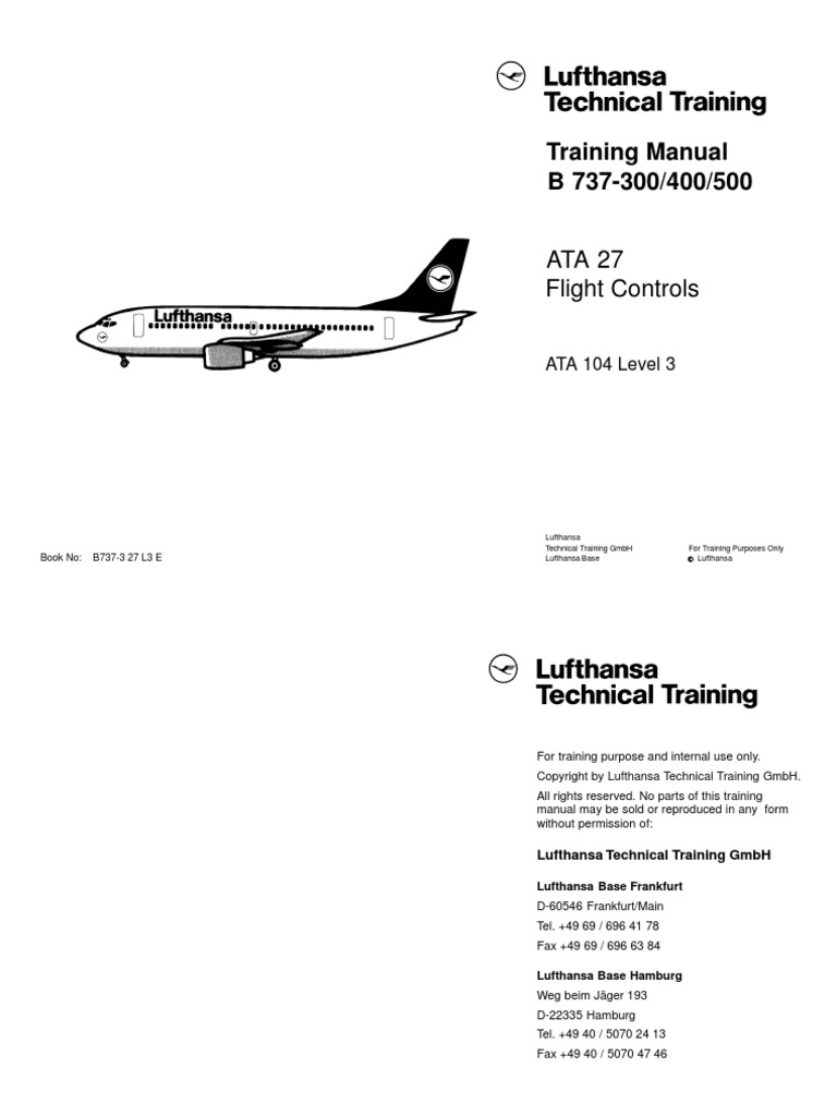 Training Manual B 737-300/400/500: ATA 27 Flight Controls | PDF