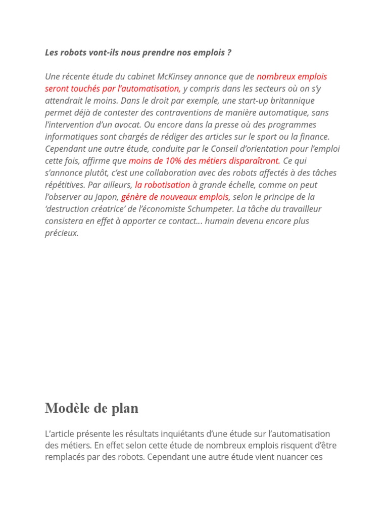 Plan Dialectique Exemple | PDF