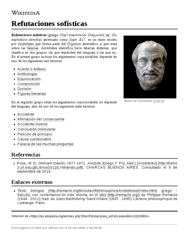 Refutaciones Sofísticas | PDF