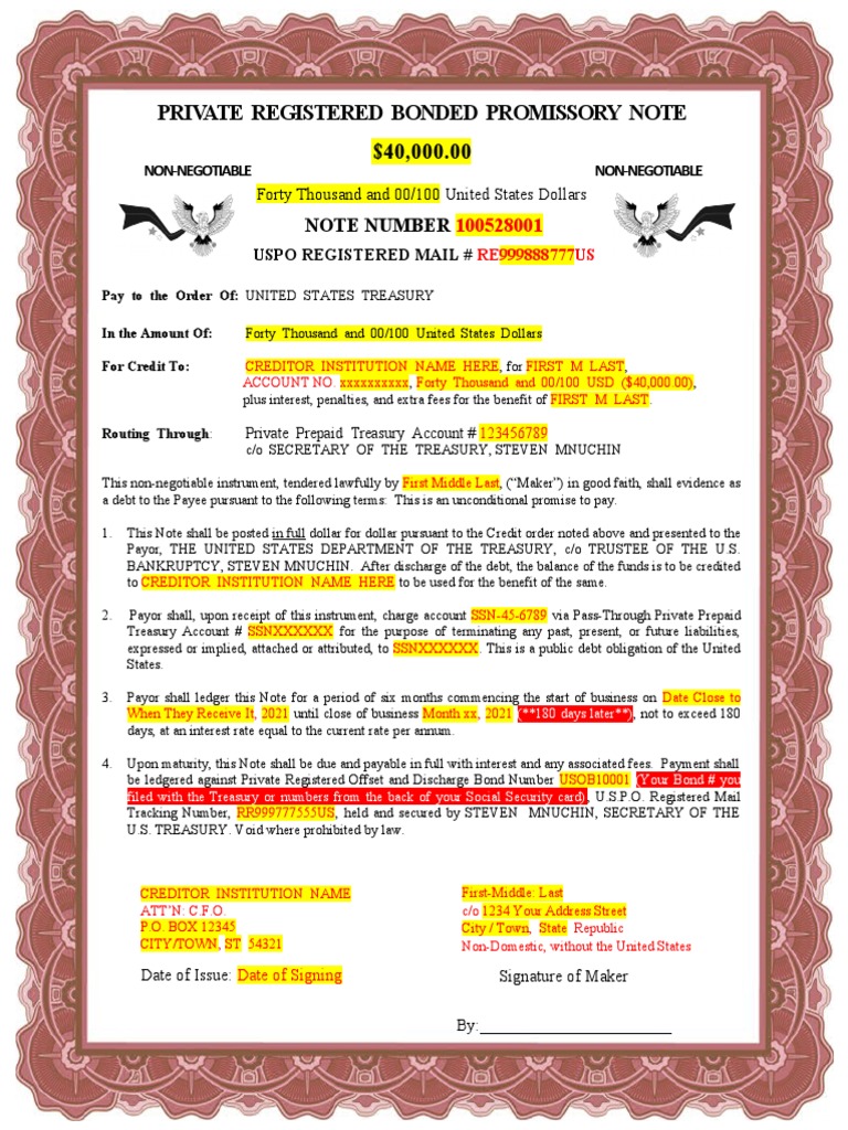 Promissory Note Template | PDF