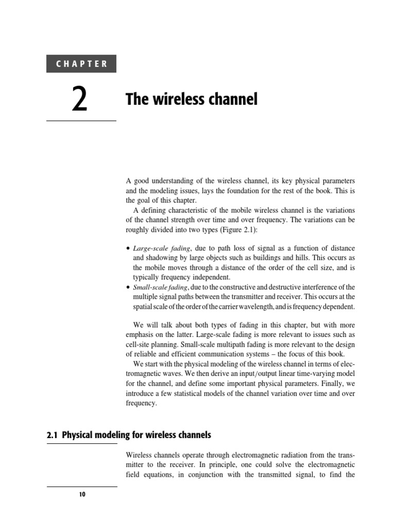 Fundamentals Wireless Communication Chapter2 | PDF