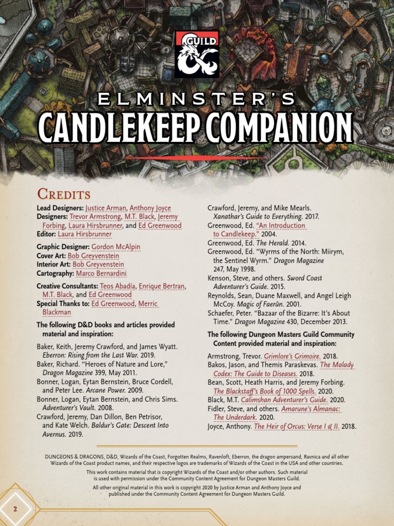 D&D 5E - Elminster's Candlekeep Compendium-2 | PDF