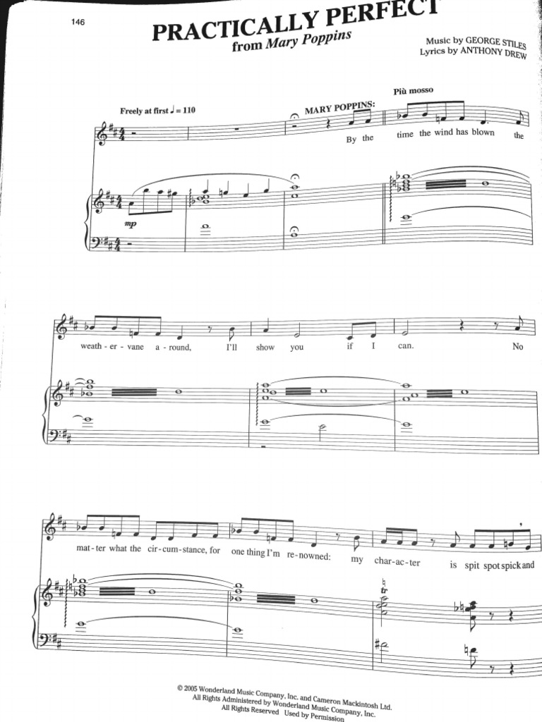 Practically Perfect (Mary Poppins) | PDF