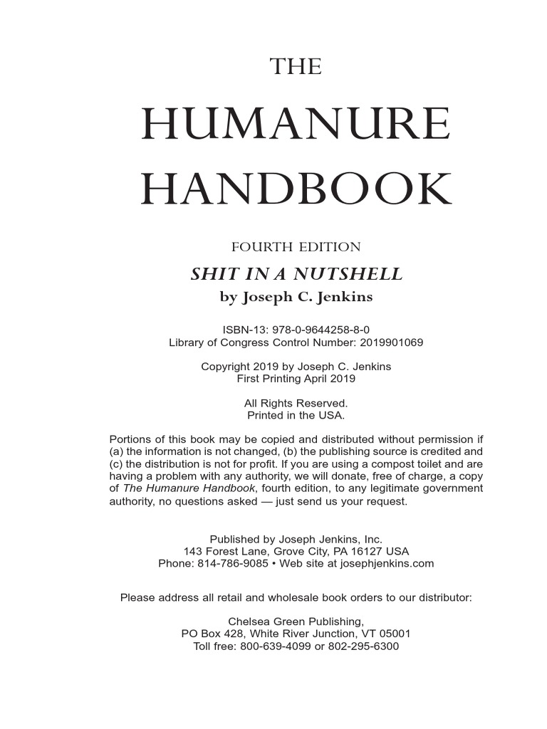 The Humanure Handbook | PDF