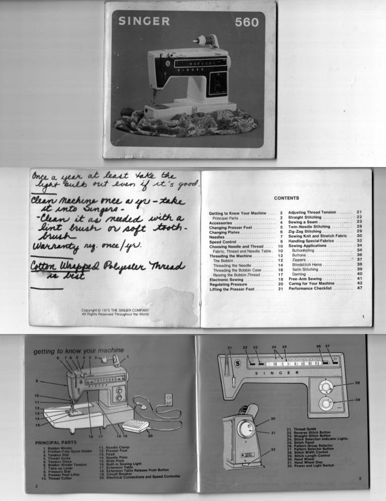 Singer 560 Manual | PDF