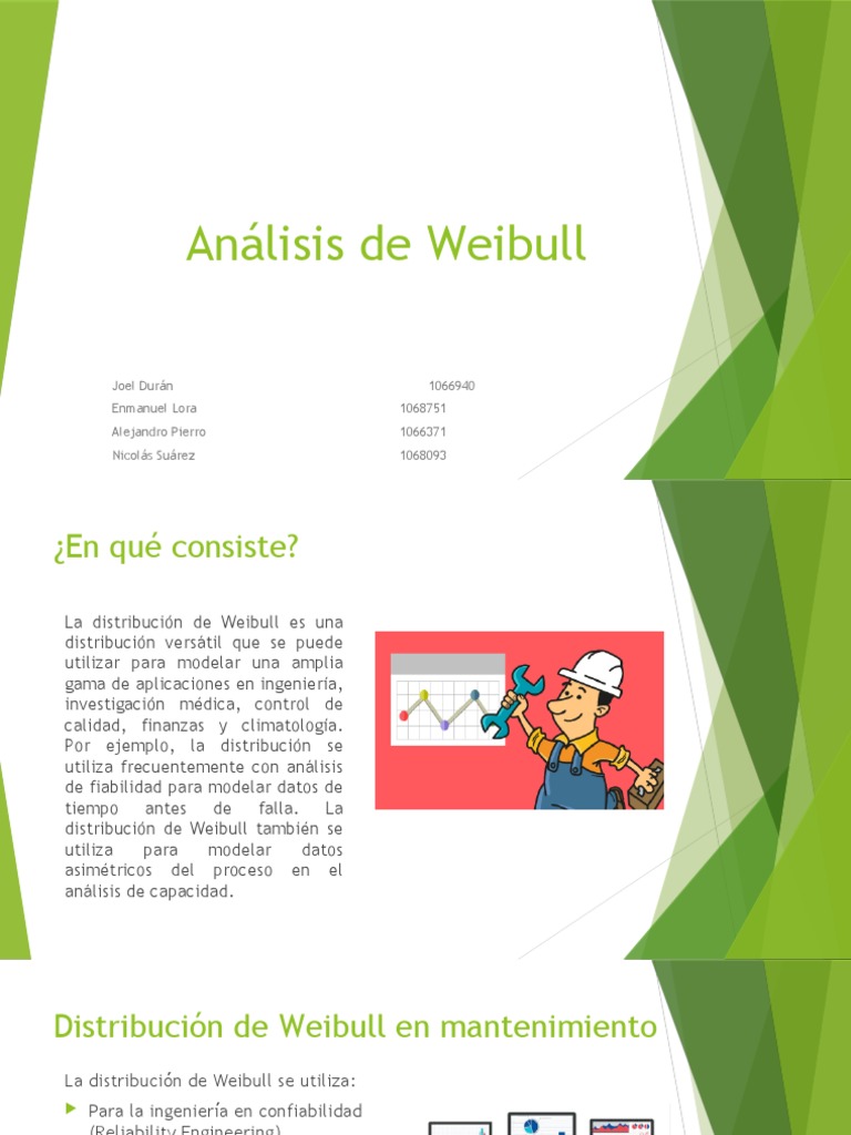 Análisis de Weibull | PDF | Ingeniería de confiabilidad | Fabricación e ...