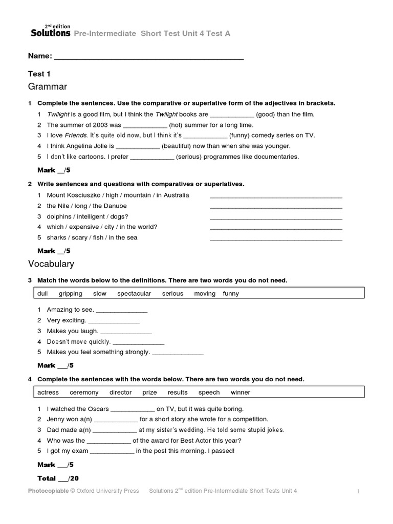Unit 4 - Solutions Pre-1 | PDF