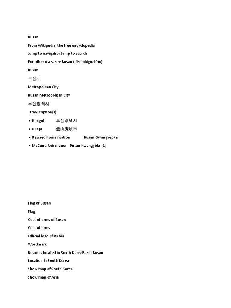 Busan | PDF