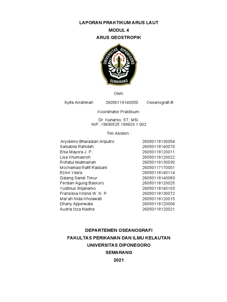 Arus Geostropik dalam Oseanografi | PDF