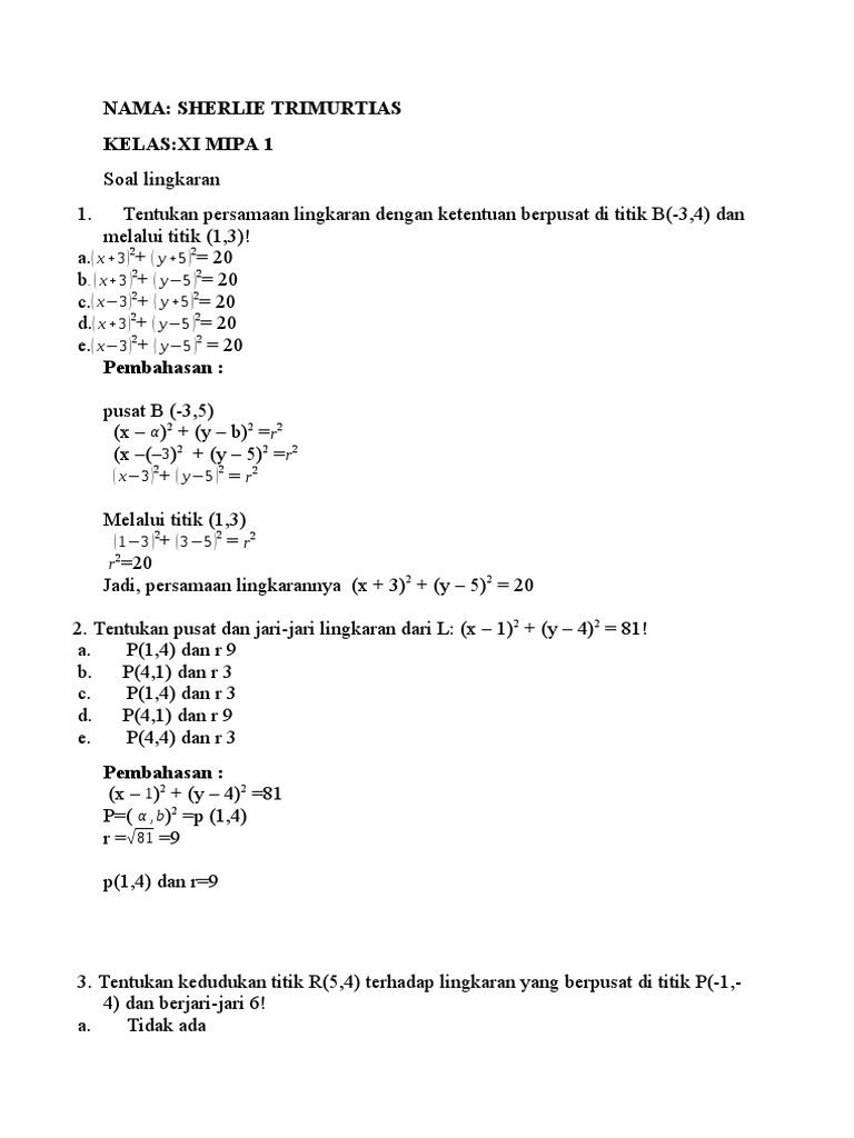 Sherlie Lingkaran | PDF