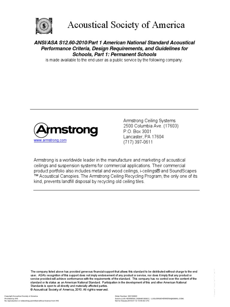 Ansi-Asa s12.60 Part 1 | PDF