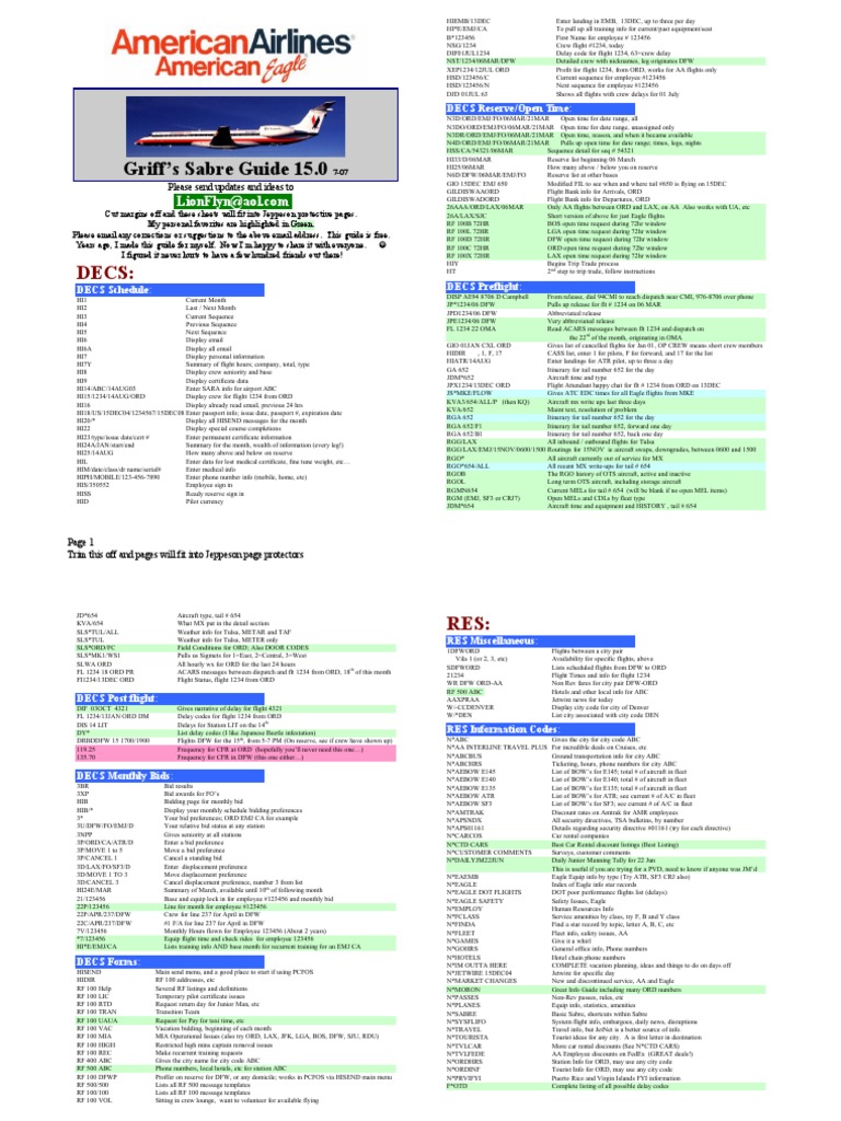 Griff's Sabre Guide 2007 | PDF | Aviation | Business