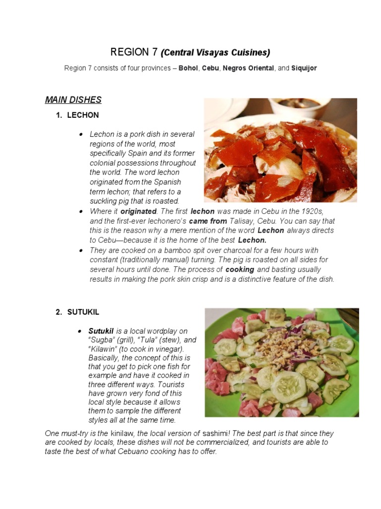 Central Visayas Culinary Delights | PDF
