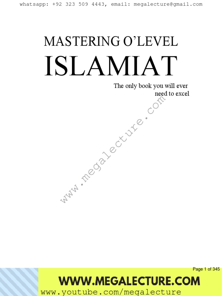 Islamiyat Book | PDF