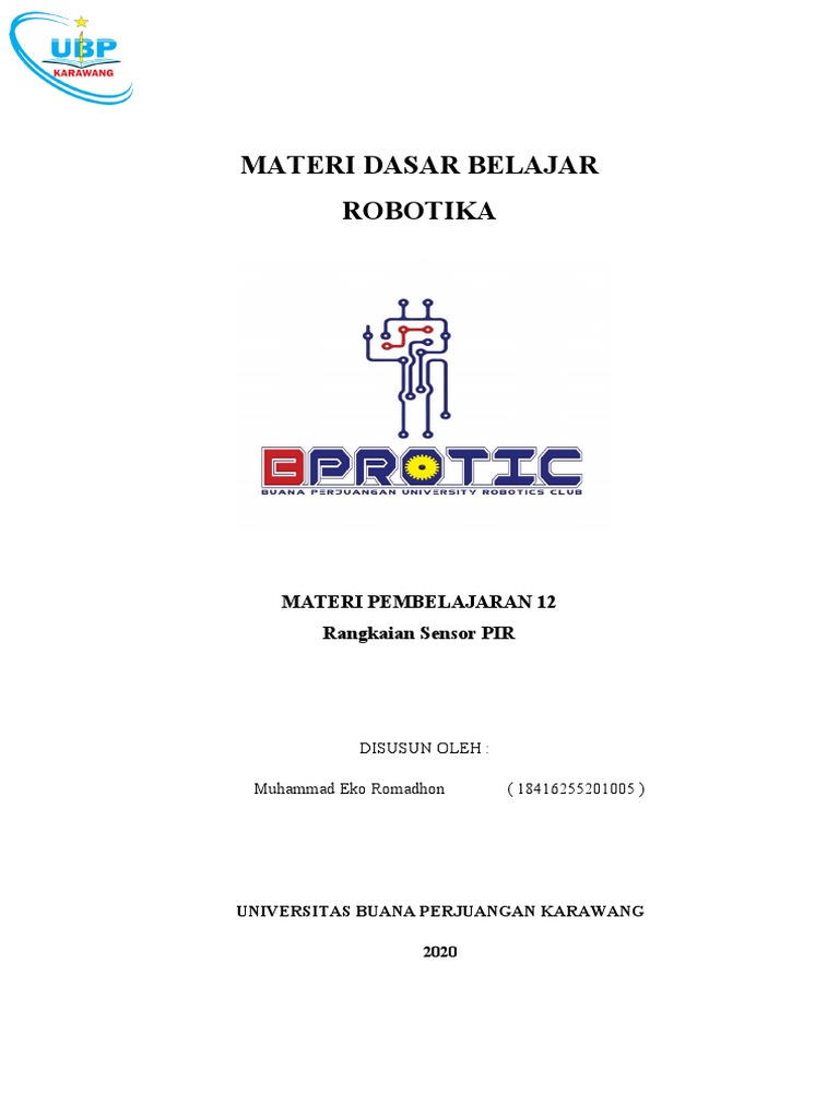 Materi 12 (Sensor Pir) | PDF