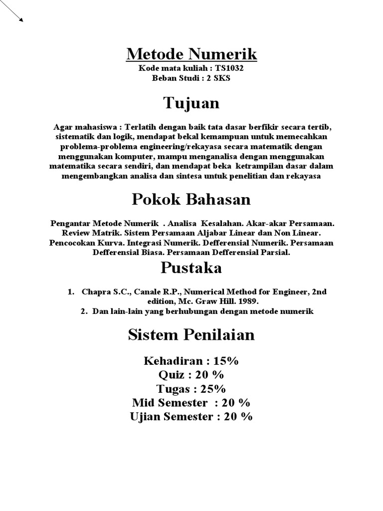 Numerik Yang Benar | PDF