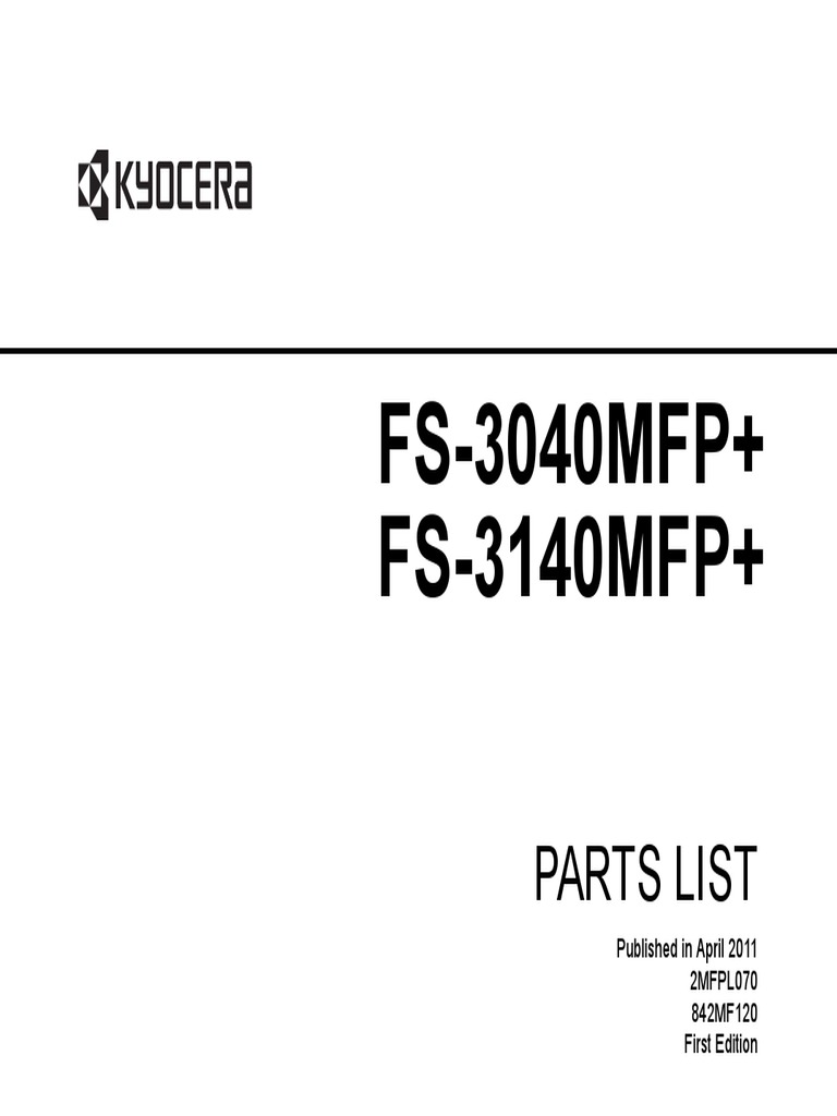 FS-3040MFP+ FS-3140MFP+: Parts List | PDF