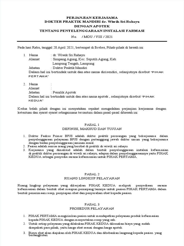 Mou Apotek Pdf