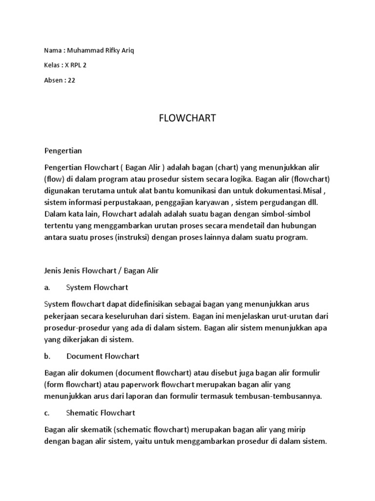 Tugas Flowchart | PDF