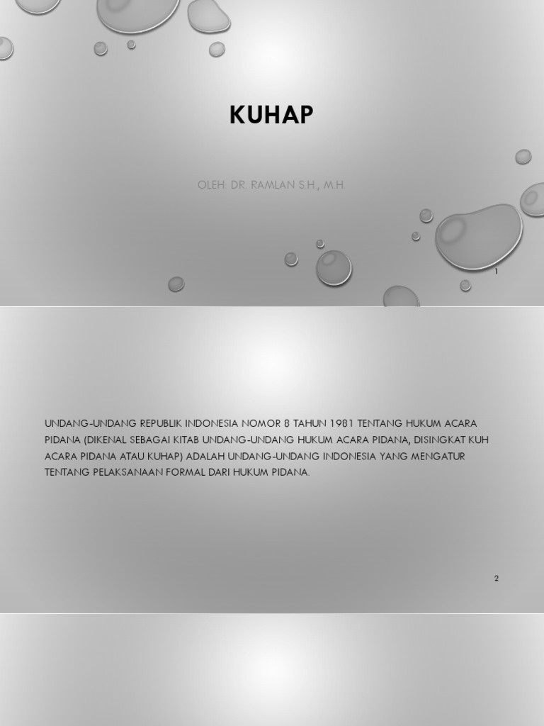 KUHAP | PDF | Hukum