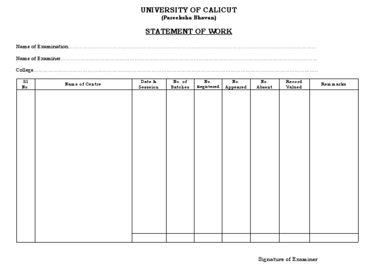 Statement of Work Done - Record PDF | PDF