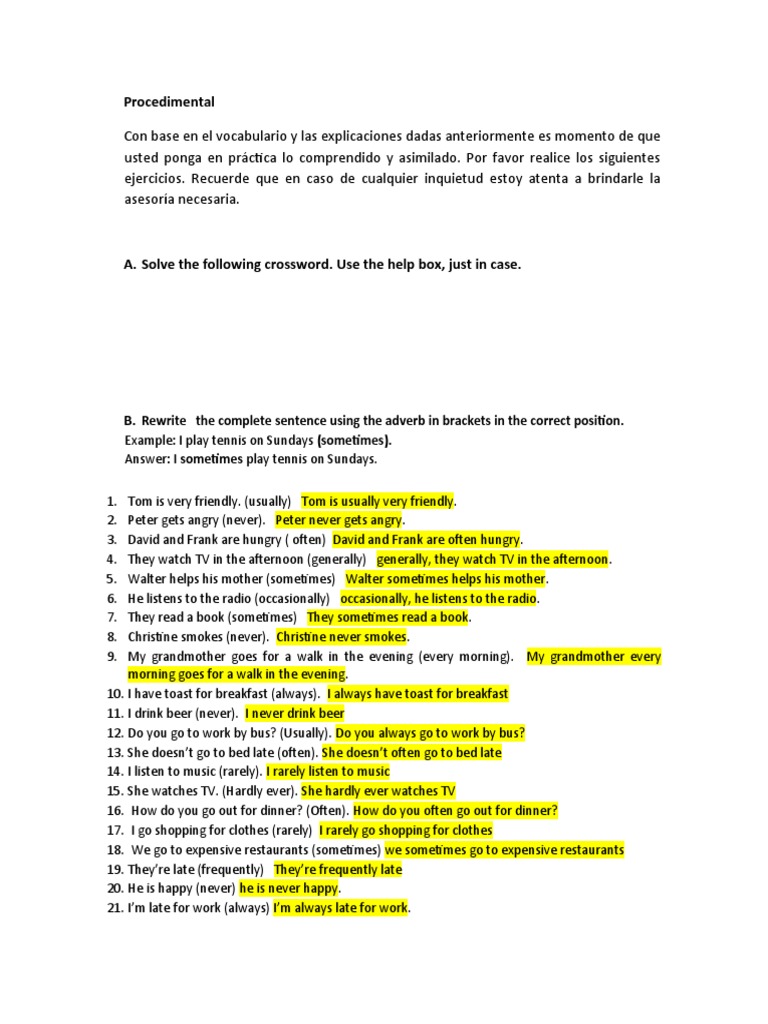 English Workshop 2 Solution | PDF