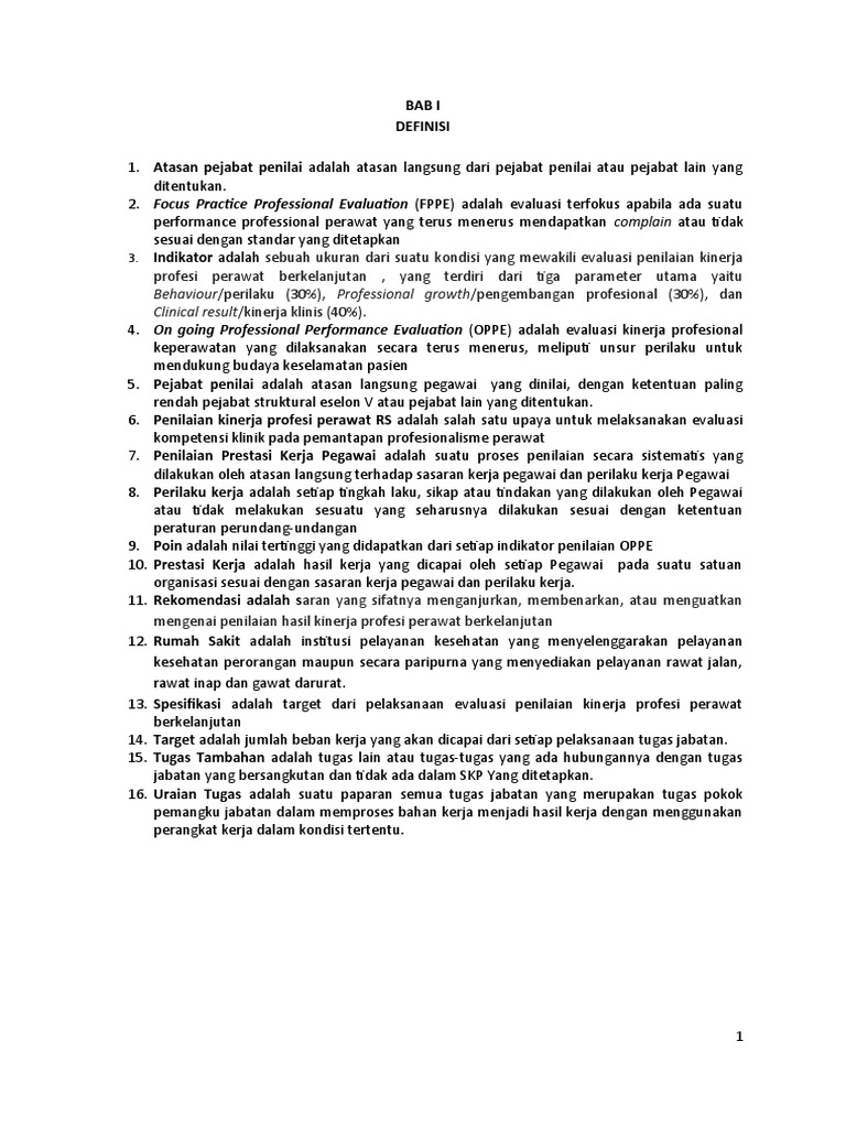 Panduan OPPE Perawat | PDF