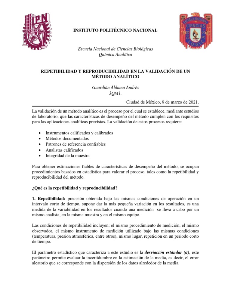 Repetibilidad y Reproducibilidad | PDF