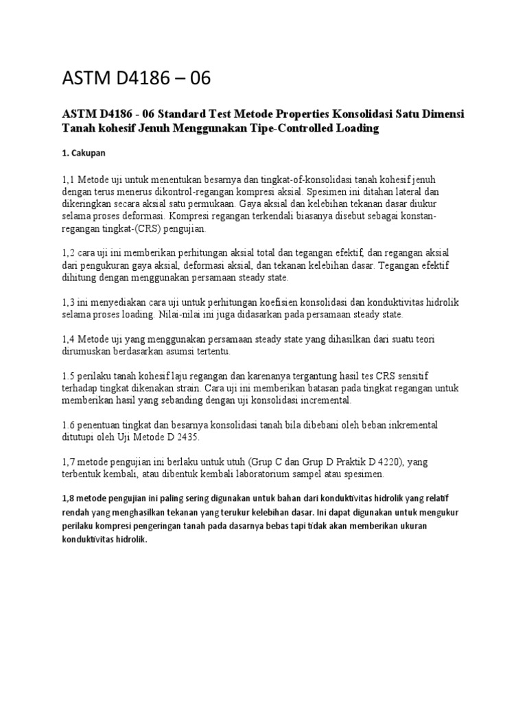 Astm d4186 - 06 Baru | PDF
