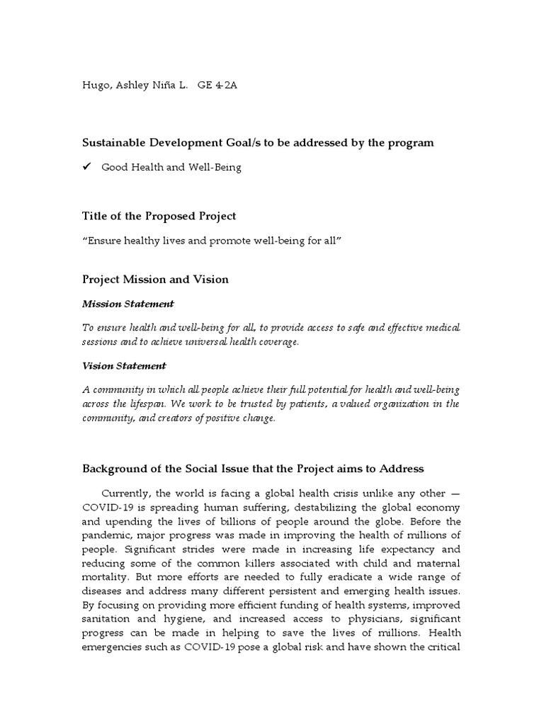 Hugo - Project Proposal Ge 4-2a | PDF