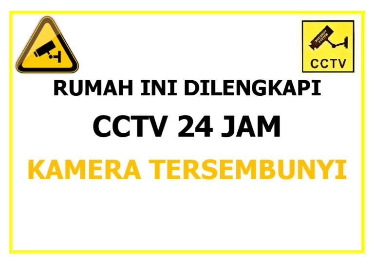 Rumah Ini Dilengkapi CCTV | PDF