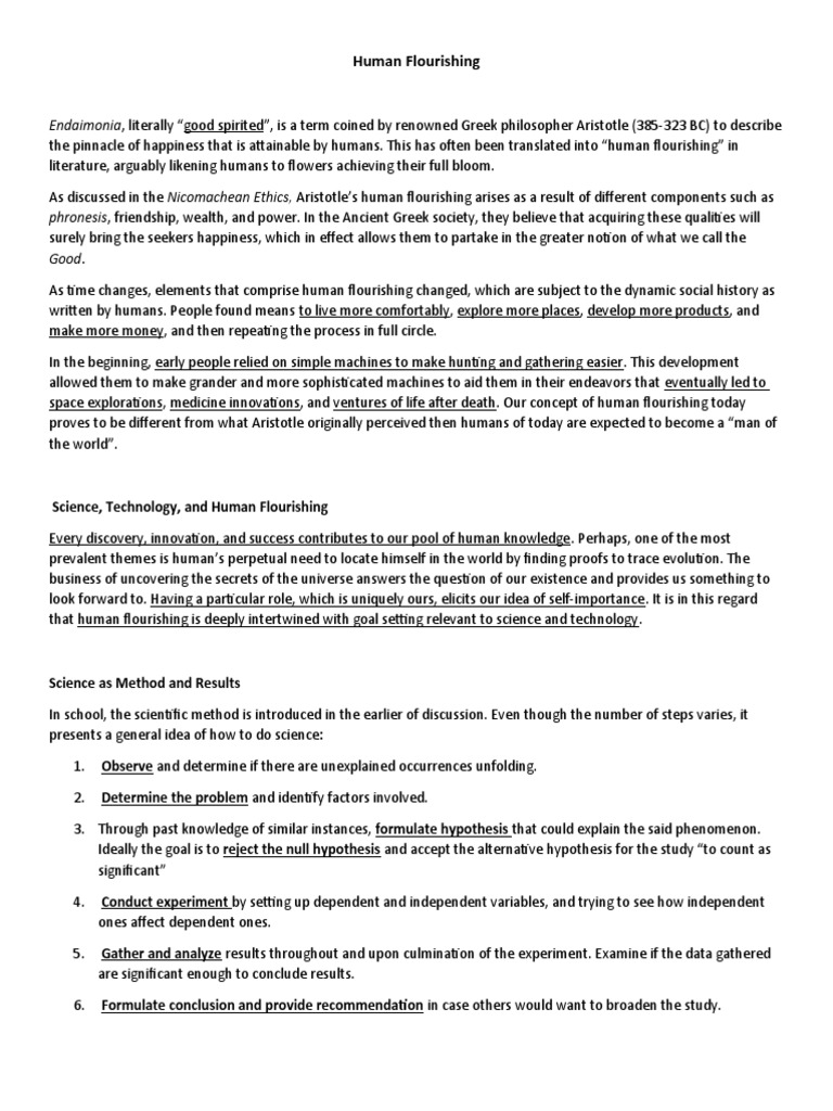 Human Flourishing Handout | PDF | Falsifiability | Theory Human Flourishing Handout | PDF | Falsifiability | Theory