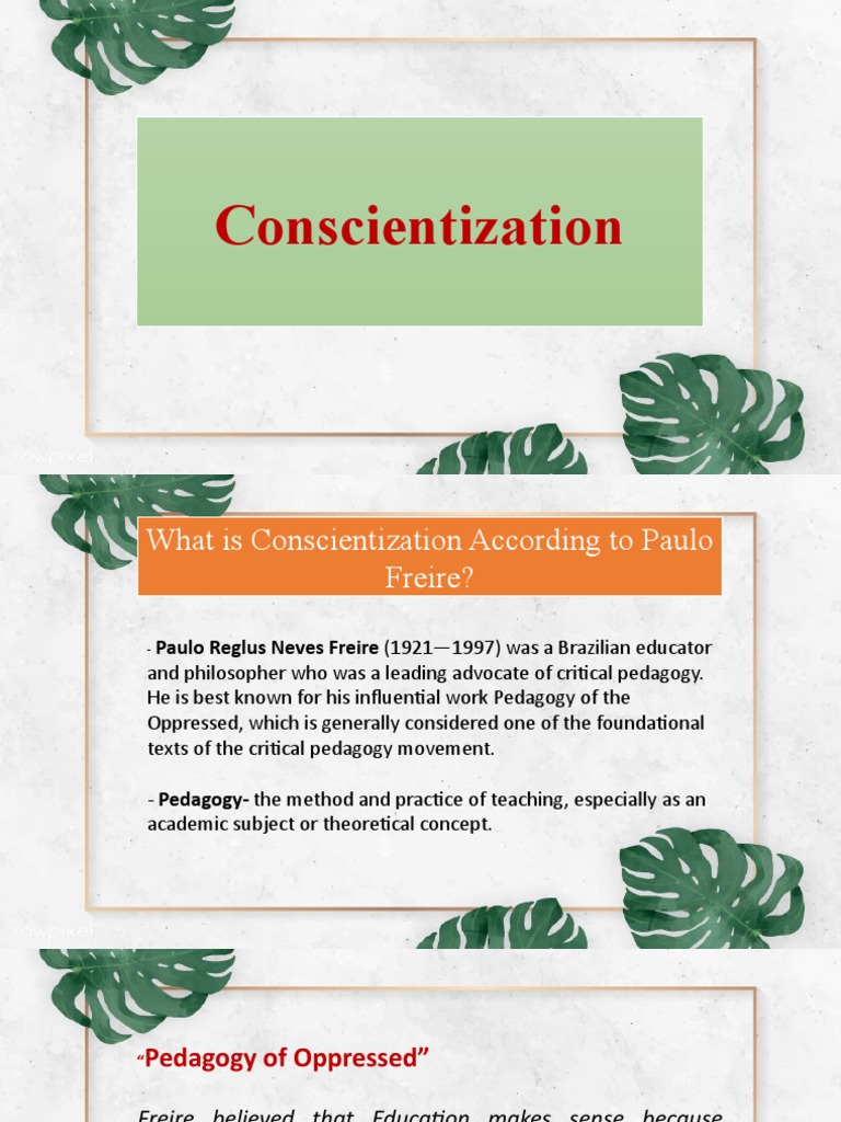 CONSCIENTIZATION | PDF