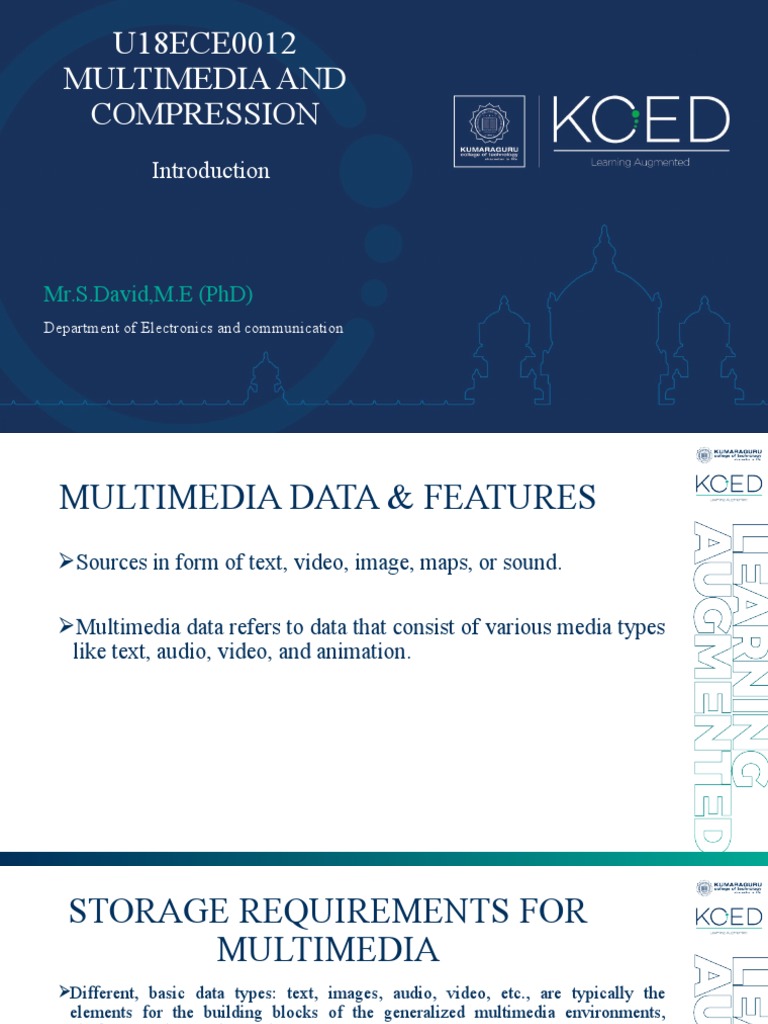 Unit-1 Introduction-Multimedia Data-Features | PDF