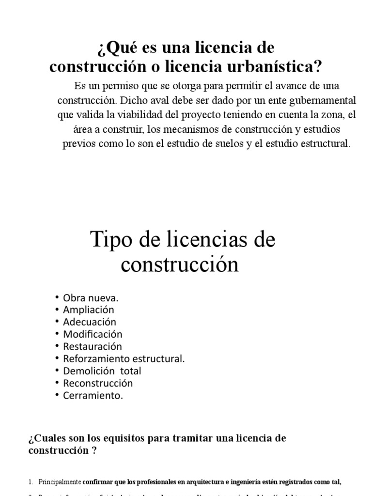 Licencias de Construccion | PDF | Construcción y propiedad | Business